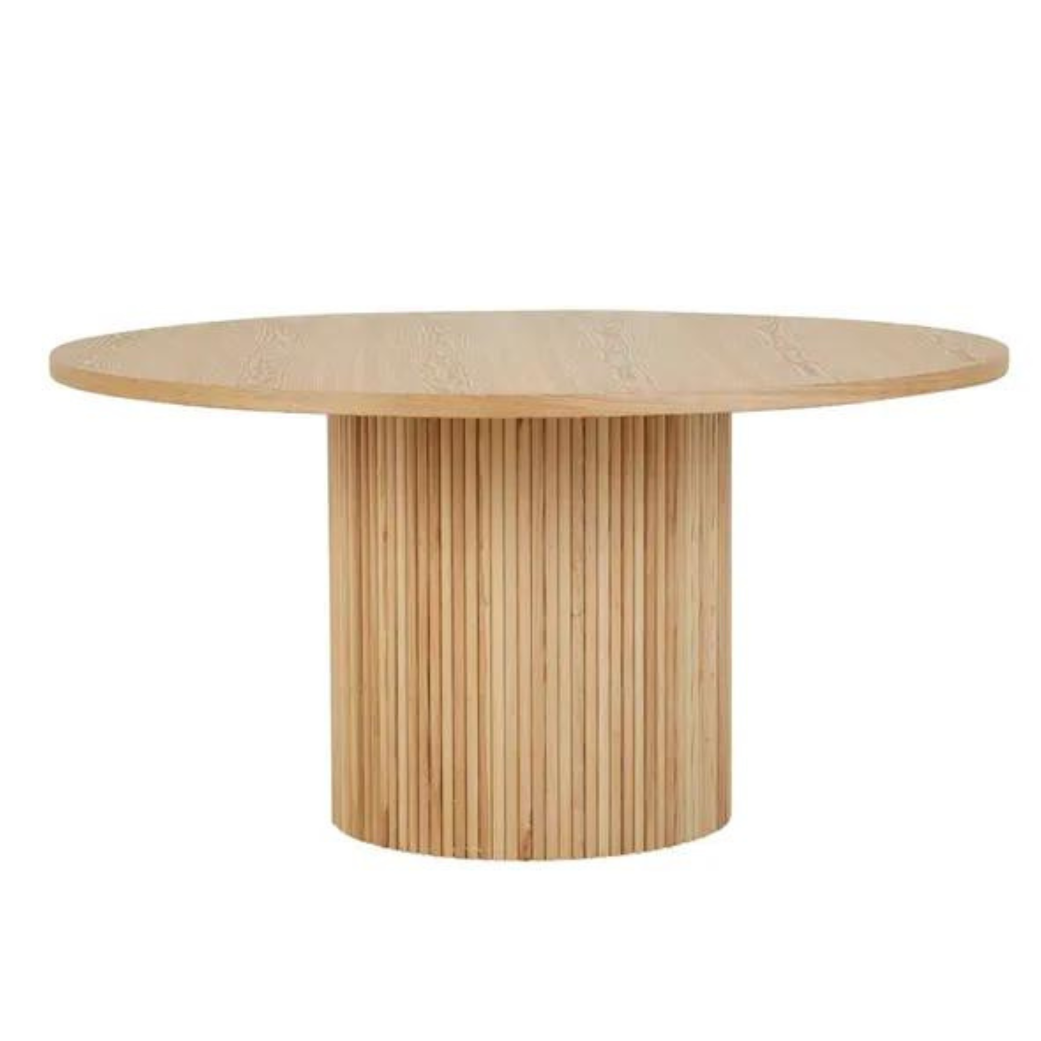 Benjamin Ripple Round Dining Table in Natural Ash by GlobeWest – Gallus & Rea