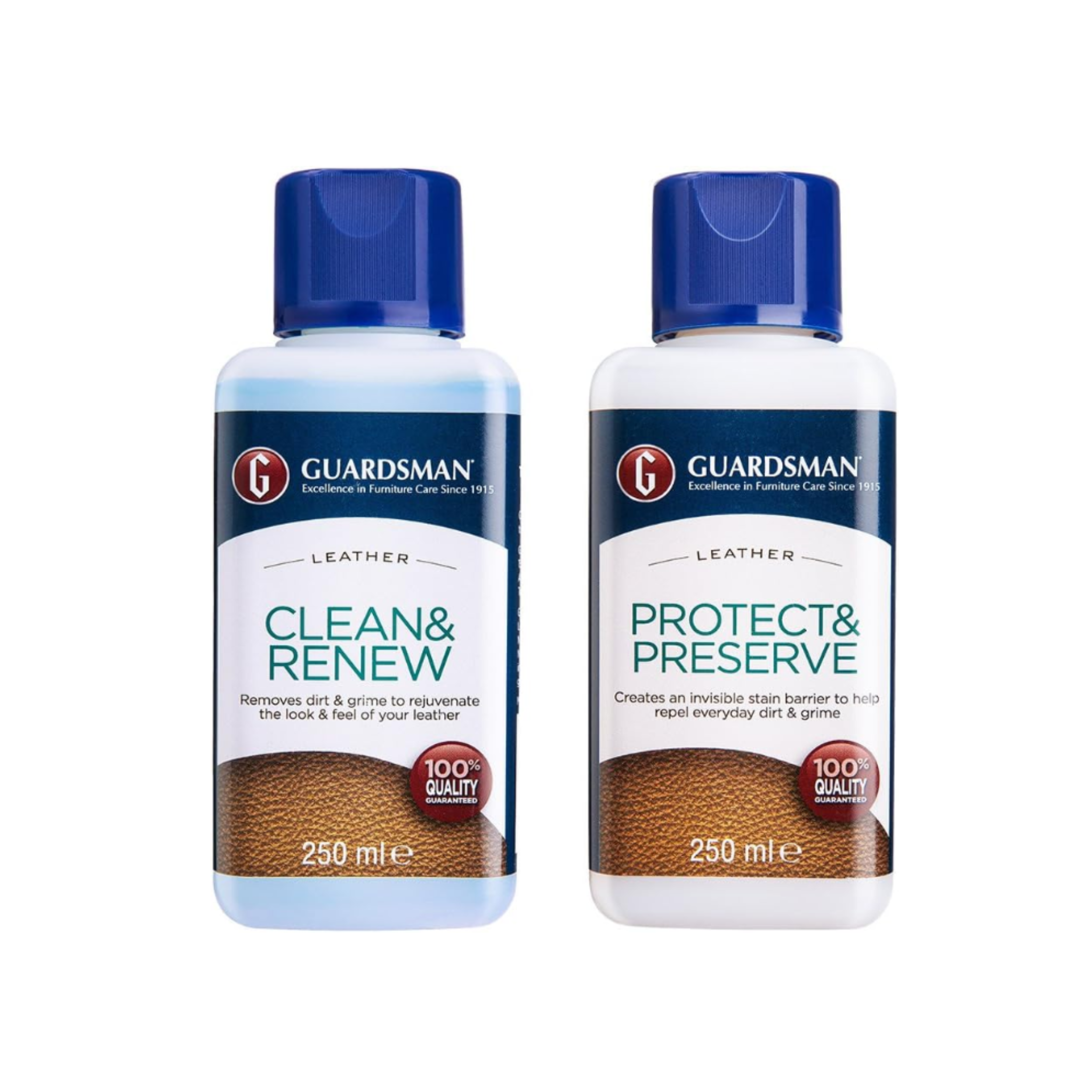 Leather Care Bundle 1 - Leather Clean & Renew plus Protect & Preserve ...