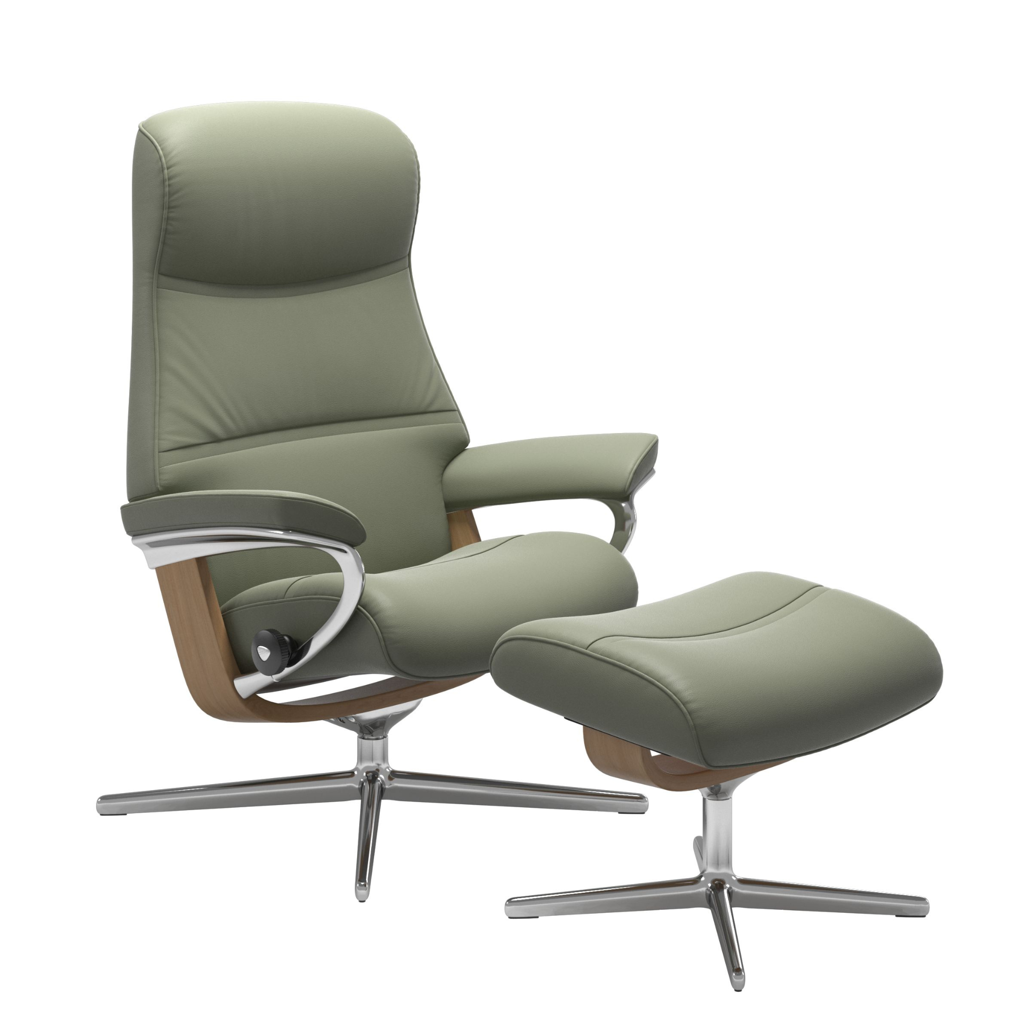 Philip Medium Cross Base Recliner Chair & Stool by Stressless – Gallus ...